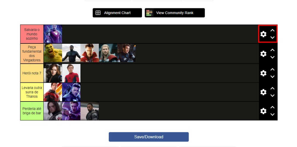 TierMaker: como usar o site para rankear coisas e criar Tierlist online