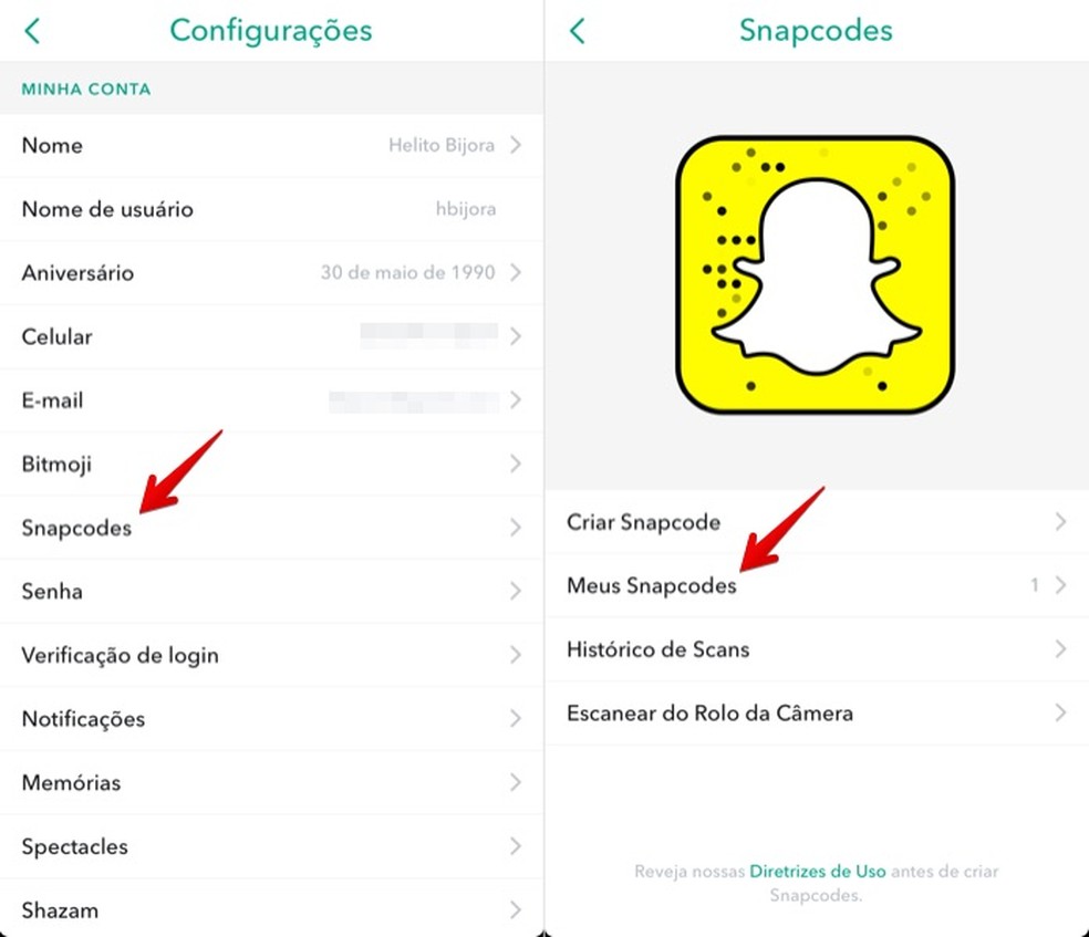 Como escanear, adicionar e compartilhar snapcodes do Snapchat
