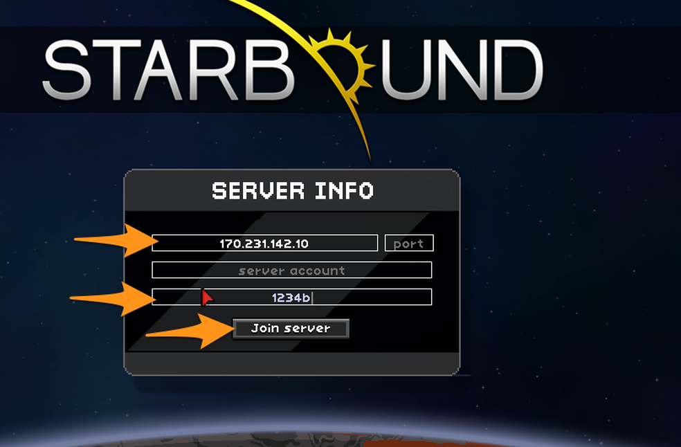 Como criar um server no game Starbound