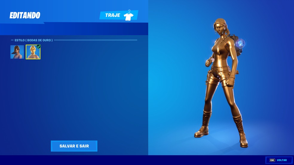 Lara Croft dourada no Fortnite: como pegar a skin