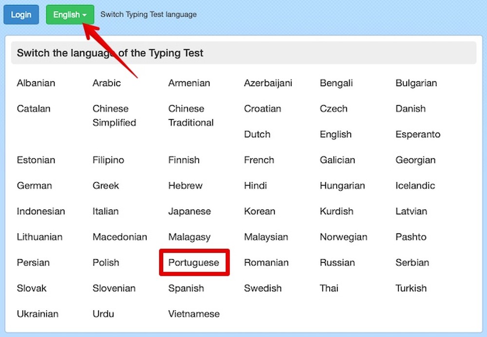 Como fazer teste de digitação