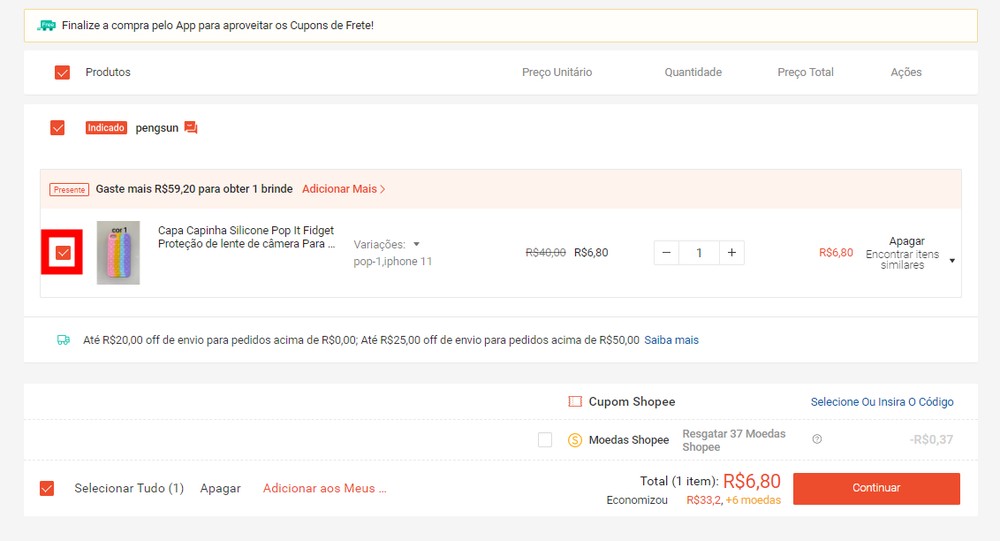 Como comprar na Shopee Brasil