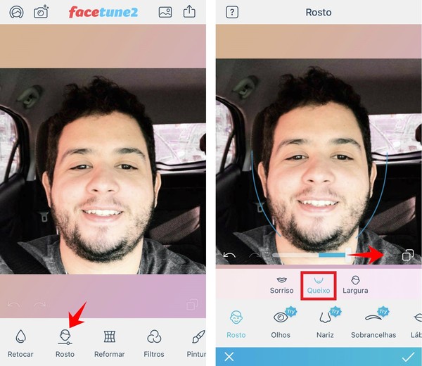 Aplicativo para afinar o rosto: aprenda como usar o Facetune grátis