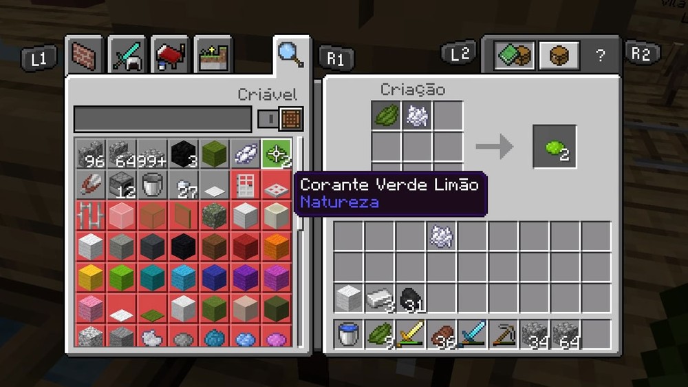 Como fazer corante verde no Minecraft