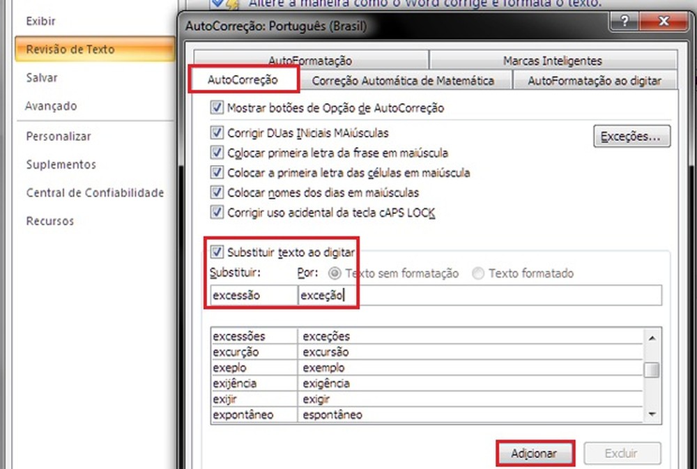 Como configurar a correção automática de erros ortográficos no Word