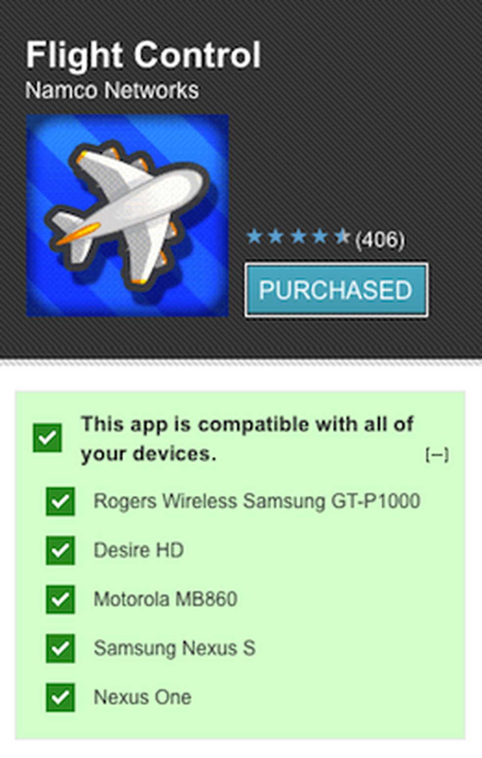 Google mostra lista de compatibilidade nos aplicativos do Android Market