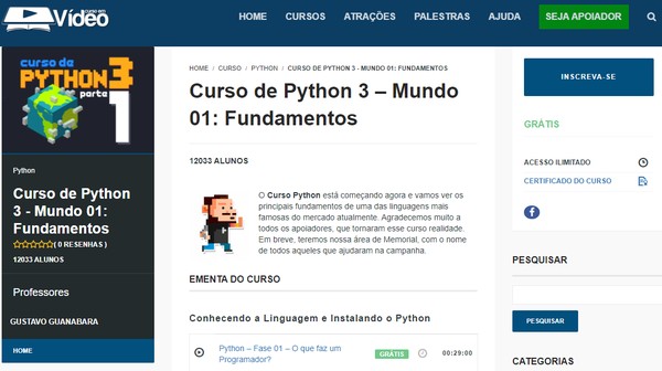Curso de programação online e grátis: veja sete sites para fazer aulas