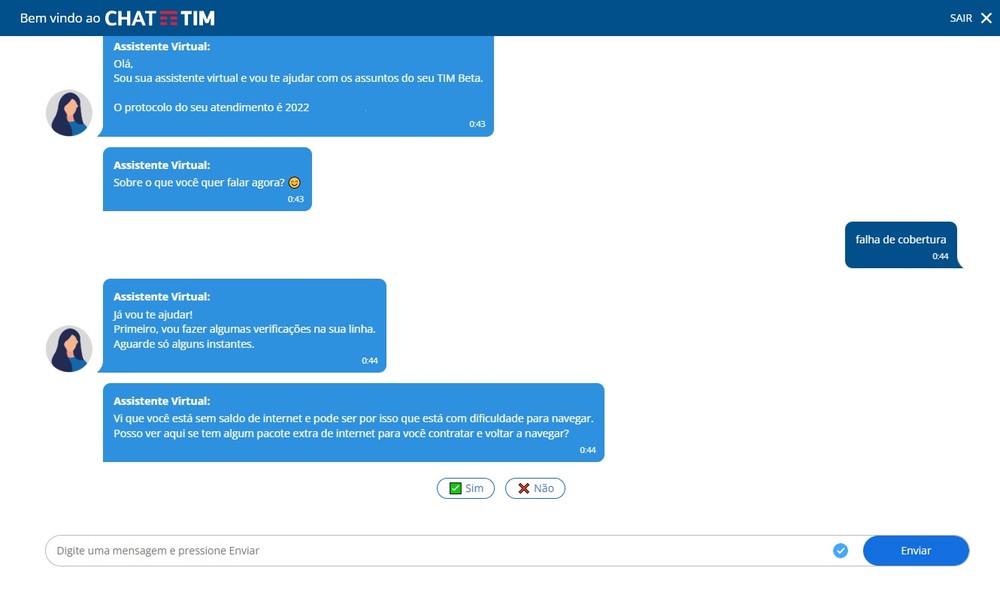 Como saber se a TIM está fora do ar