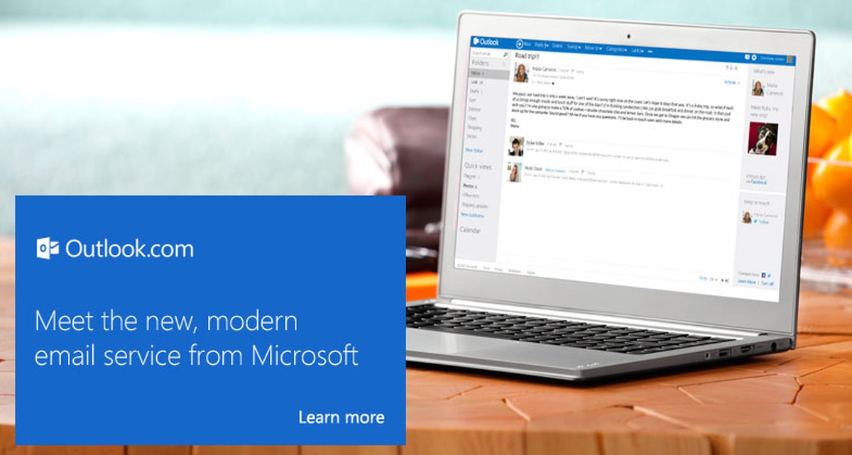 Microsoft apresenta sucessor do Hotmail, o Outlook.com