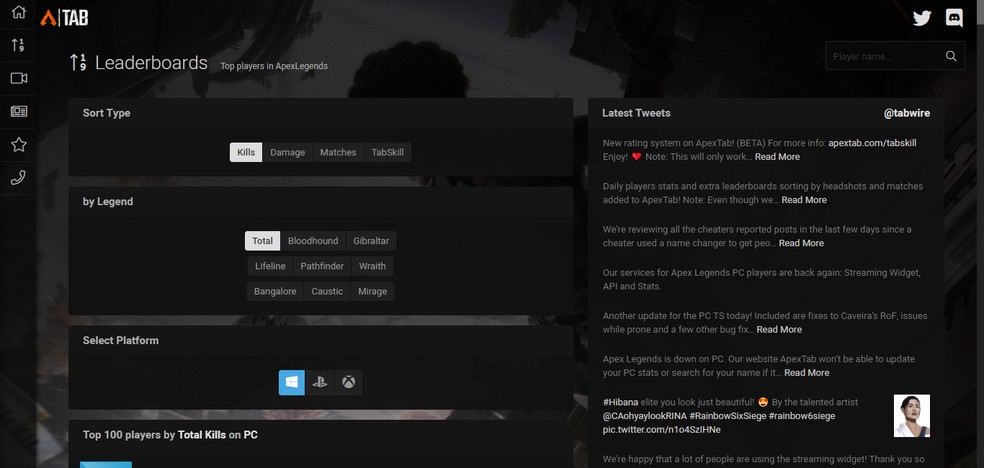 Apex Legends: veja status das partidas e ranking simulado com o Apex Tab
