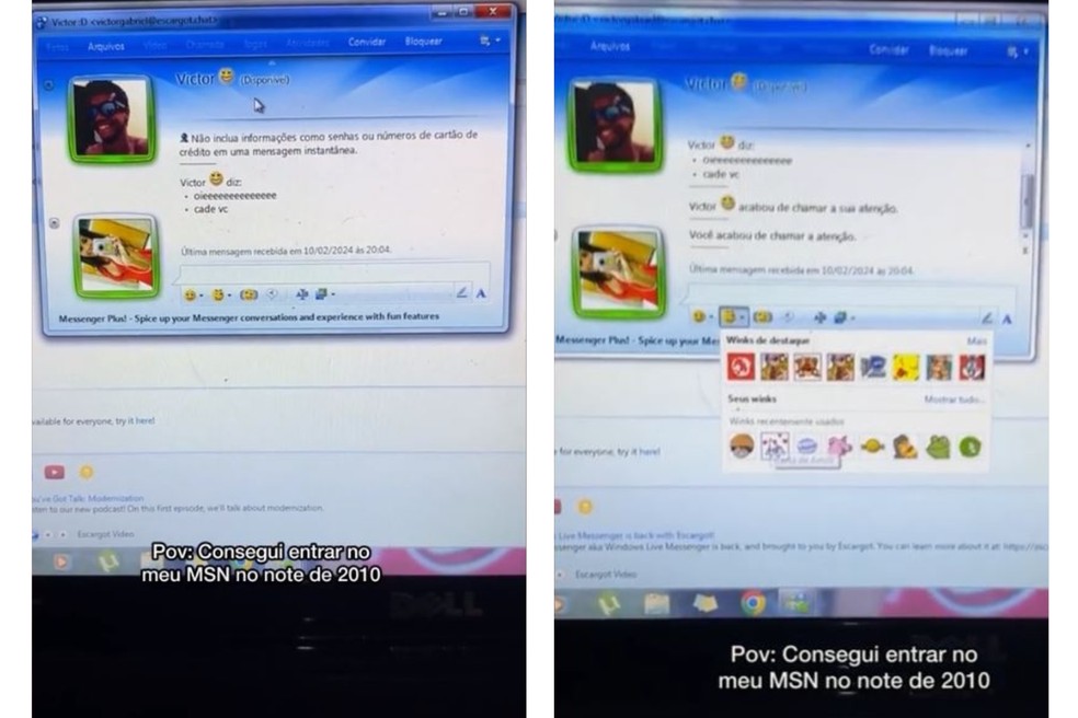 MSN em 2024? Influencer acessa aplicativo e viraliza; veja o que ela fez