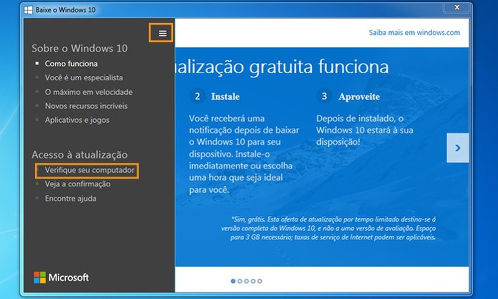 Como usar Upgrade Advisor e checar se computador suporta o Windows 10