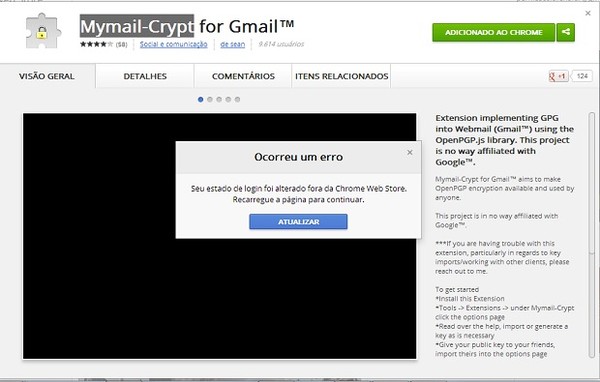 Como criptografar mensagens enviadas por Gmail entre usuários do Chrome