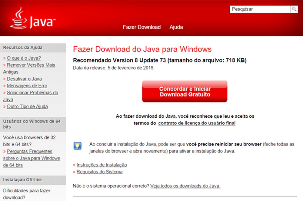 Java no Windows 8 e Windows 10; saiba o que muda no plugin para PCs