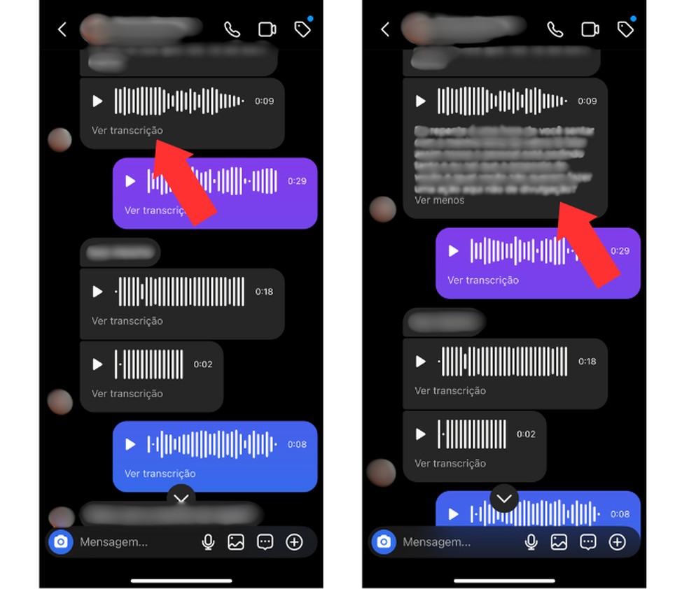Instagram: como ativar e desativar a transcrição de áudios na DM