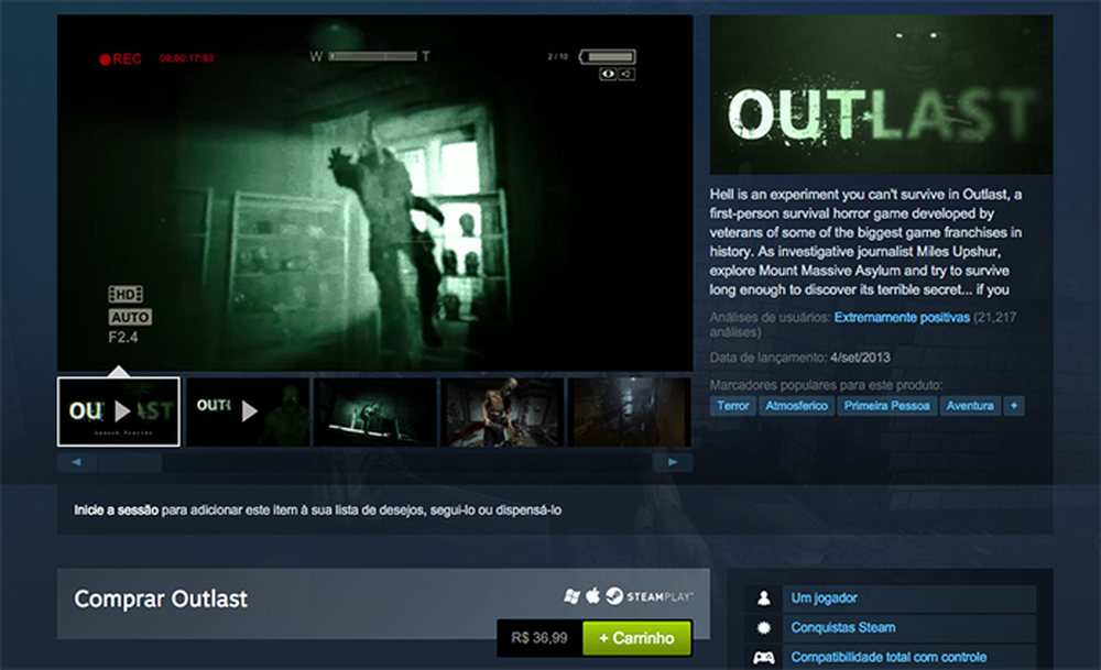 Como fazer download de Outlast e requisitos para jogar no PC