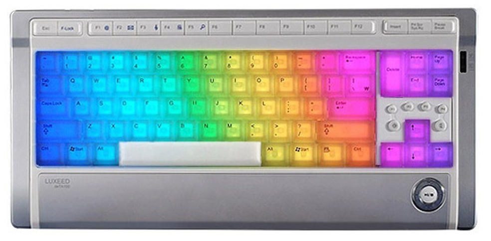 Teclado com 430 luzes LED coloridas
