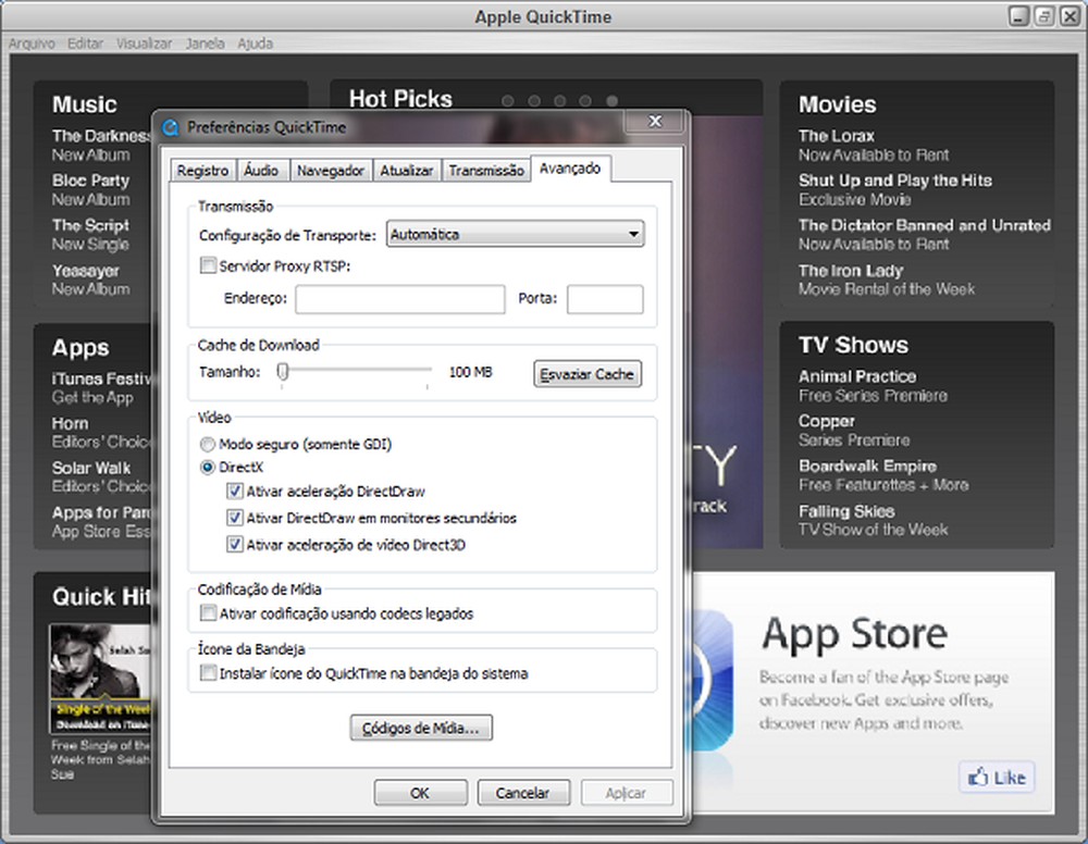 Como usar o Quicktime para Windows