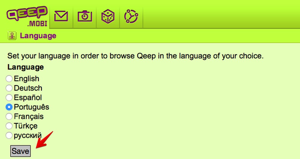 Como colocar o Qeep em português