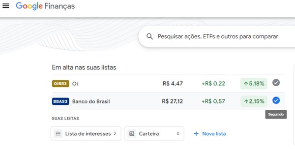 Google Finance: o que é e como usar página de investimentos