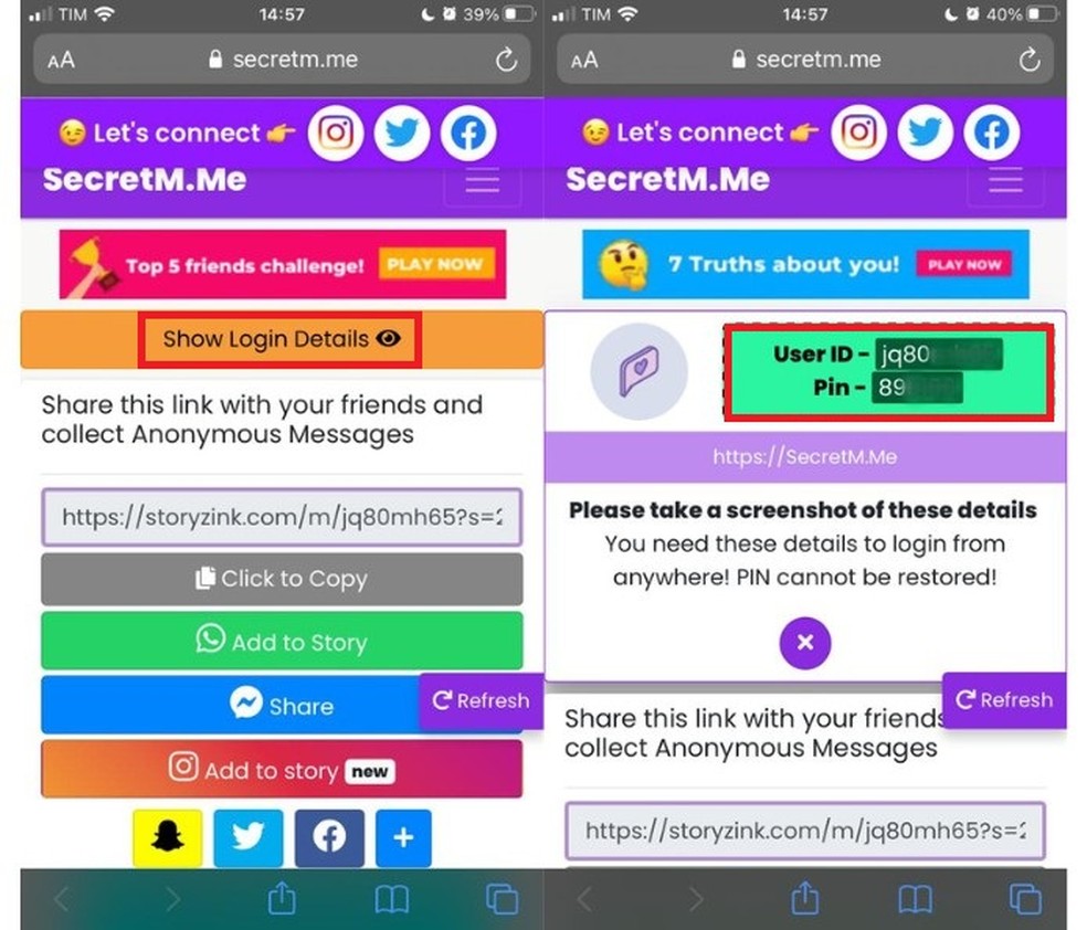Secretm.me: como usar site para enviar mensagem anônima no Instagram