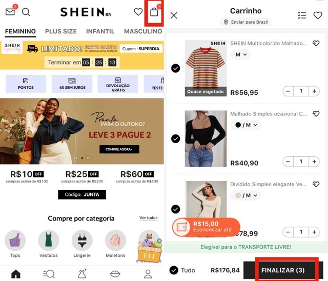 Como usar os pontos da Shein? Saiba aplicar para ganhar descontos