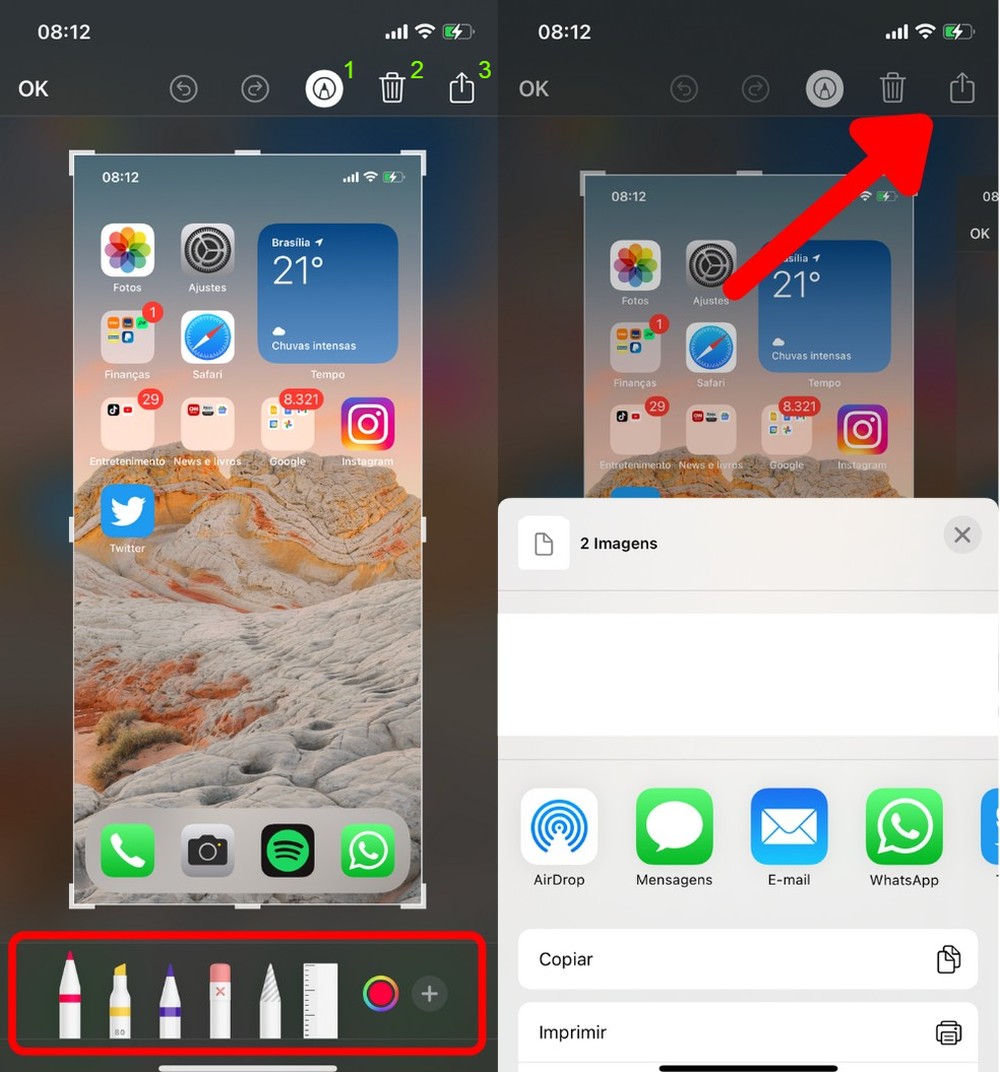 Como tirar print no iPhone 13