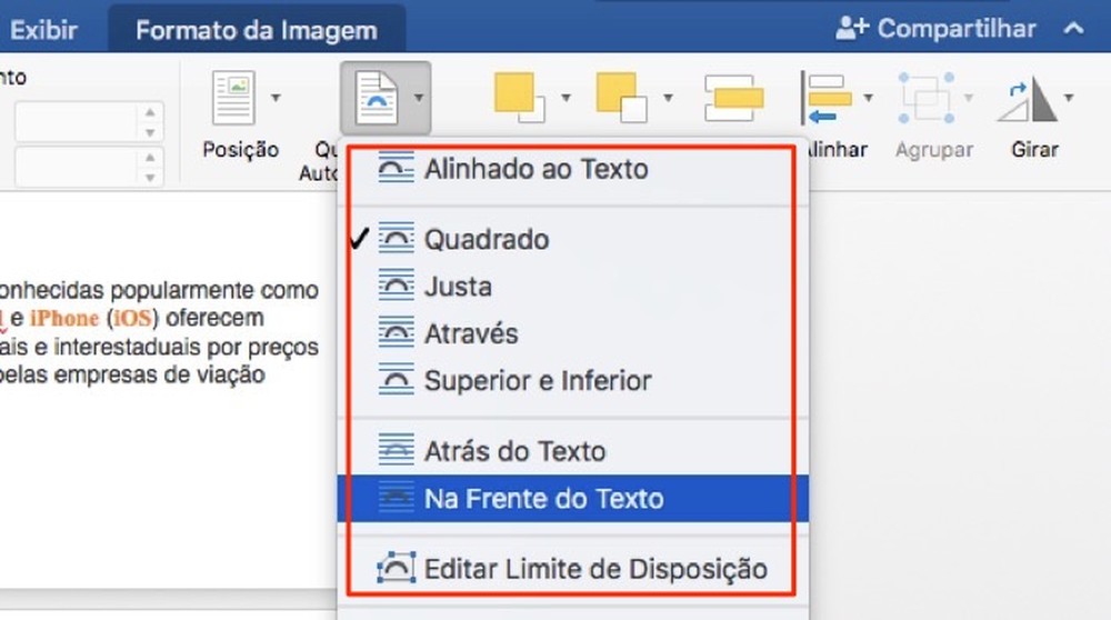 Como mover uma imagem no Word