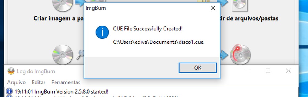 Como gravar um áudio CD com o ImgBurn