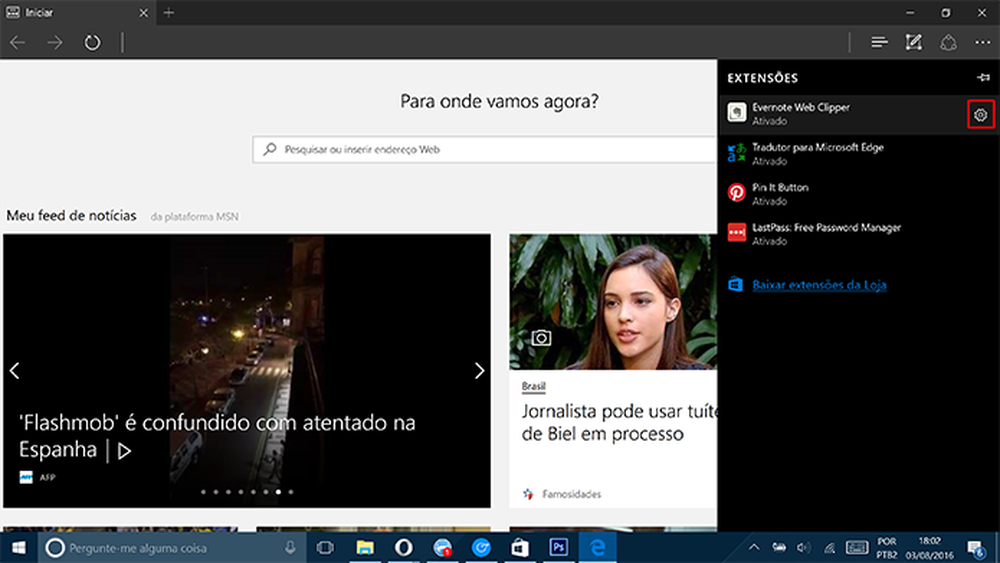 Como baixar extensões no Microsoft Edge