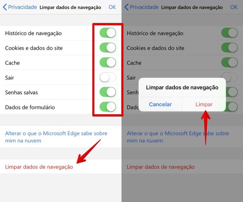 Microsoft Edge: como usar modo anônimo e apagar histórico no celular