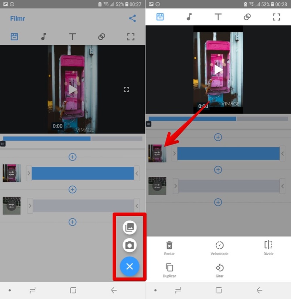 Como editar vídeos no celular com o app Filmr