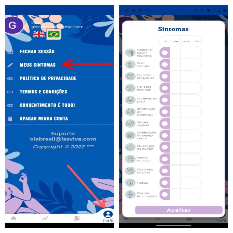 Como acompanhar e amenizar os sintomas da menopausa com o app Issviva