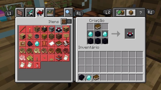 Como fazer mesa de encantamentos no Minecraft