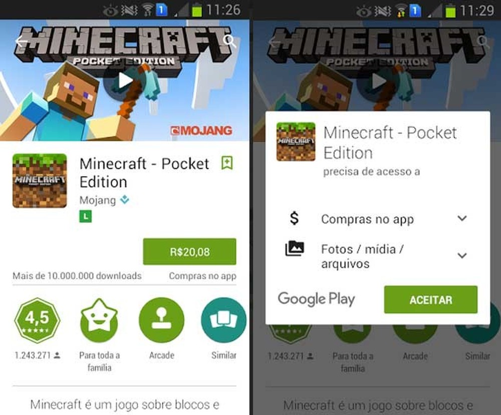 Como fazer download de Minecraft Pocket Edition no celular e tablet