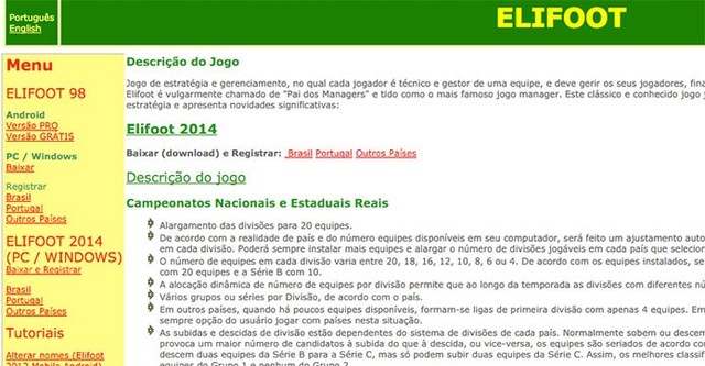 Como fazer download de Elifoot 98 (2016) e jogar no PC, Android e iOS