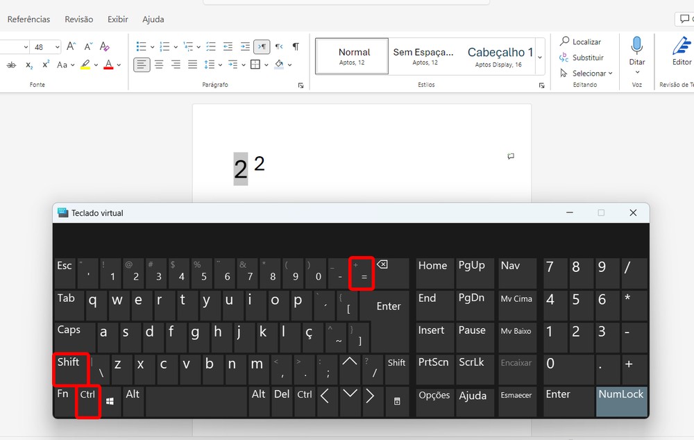 Como colocar o símbolo de metro quadrado no teclado do PC