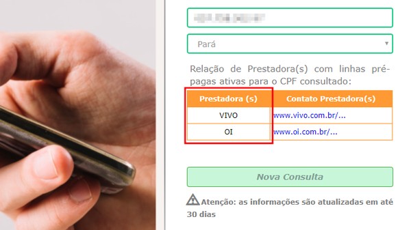 Como consultar CPF no cadastro de celular pré-pago da Anatel