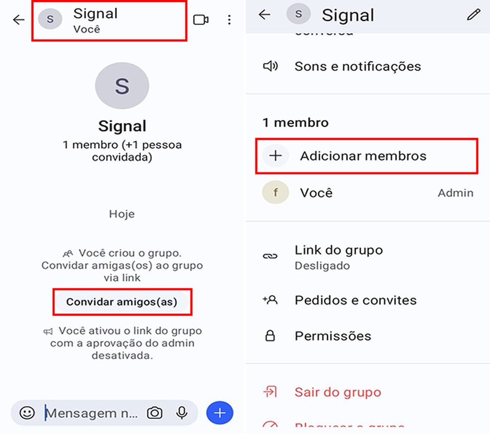 Grupos no Signal: tudo o que você precisa saber fazer nos chats do app