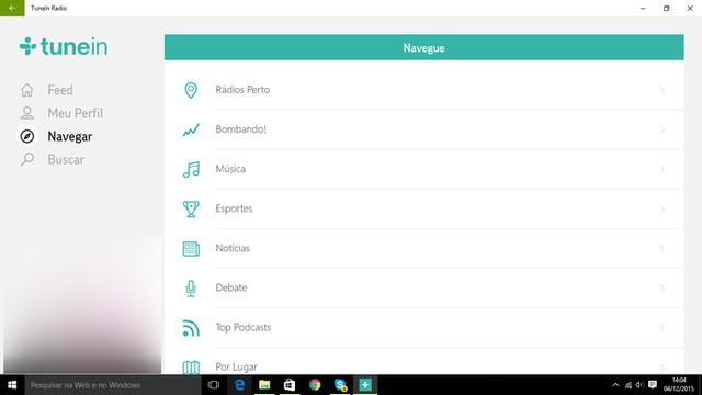 TuneIn para PC: ouça rádio online no app universal do Windows 10