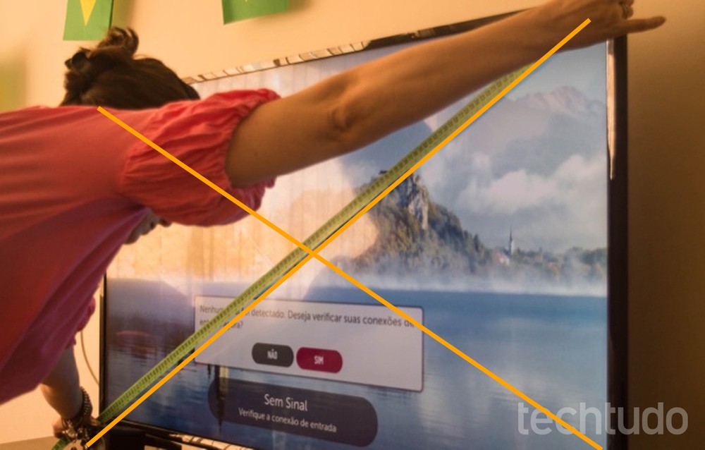 Como medir as polegadas da TV