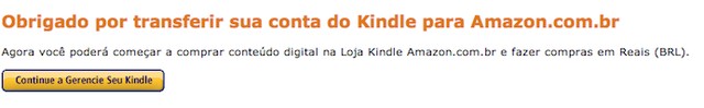 Veja como alternar a conta do Kindle entre as lojas brasileira e americana