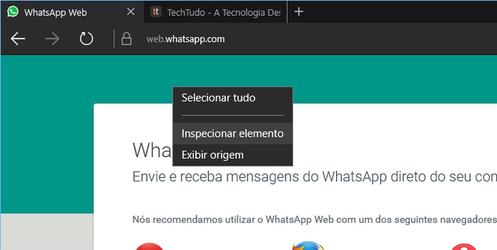 Como usar o WhatsApp Web no Microsoft Edge; saiba ativar no Windows 10