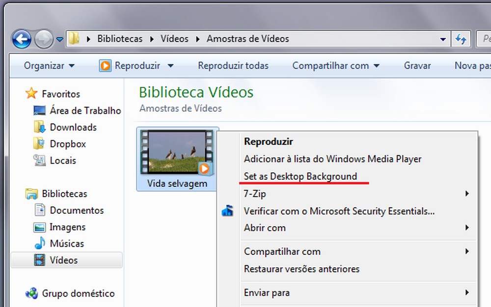 Como ativar o DreamScene no Windows 7