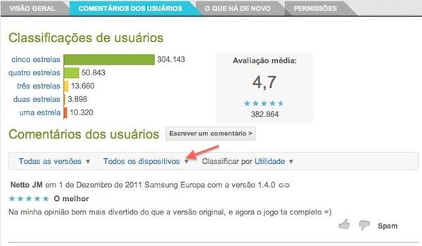 Android Market lança novo sistema de classificação de aplicativos