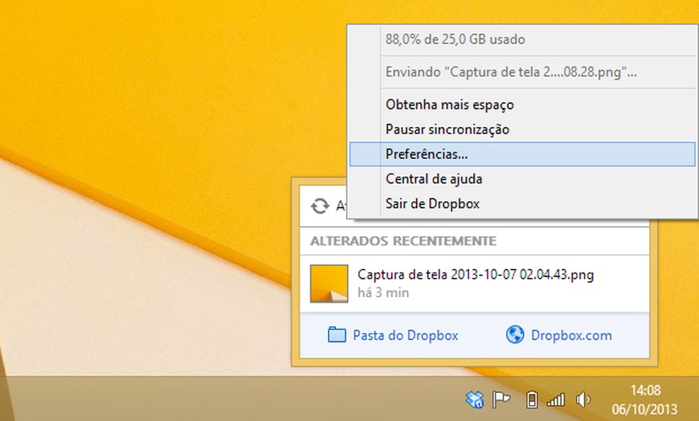 Como salvar automaticamente suas capturas de telas no Dropbox