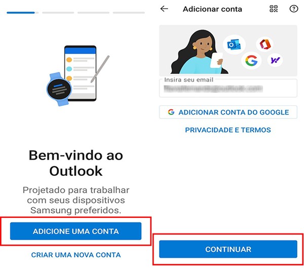 Como trocar senha do Outlook pelo celular