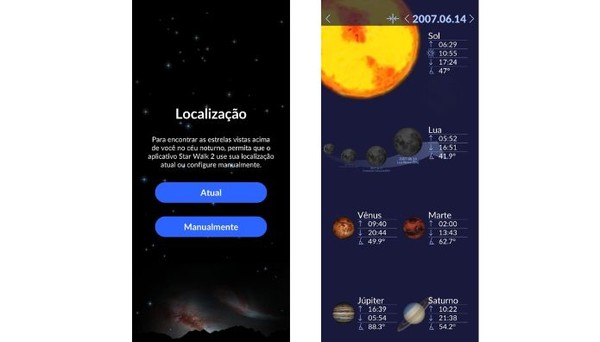 6 apps para observar estrelas e planetas em tempo real
